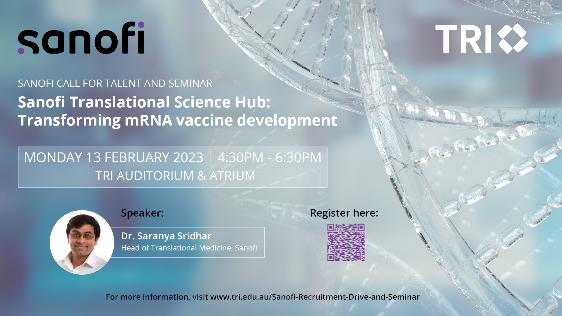 Sanofi Recruitment Drive and Seminar: “Sanofi Translational Science Hub ... Sanofi Recruitment Drive and Seminar: “Sanofi Translational Science Hub ...